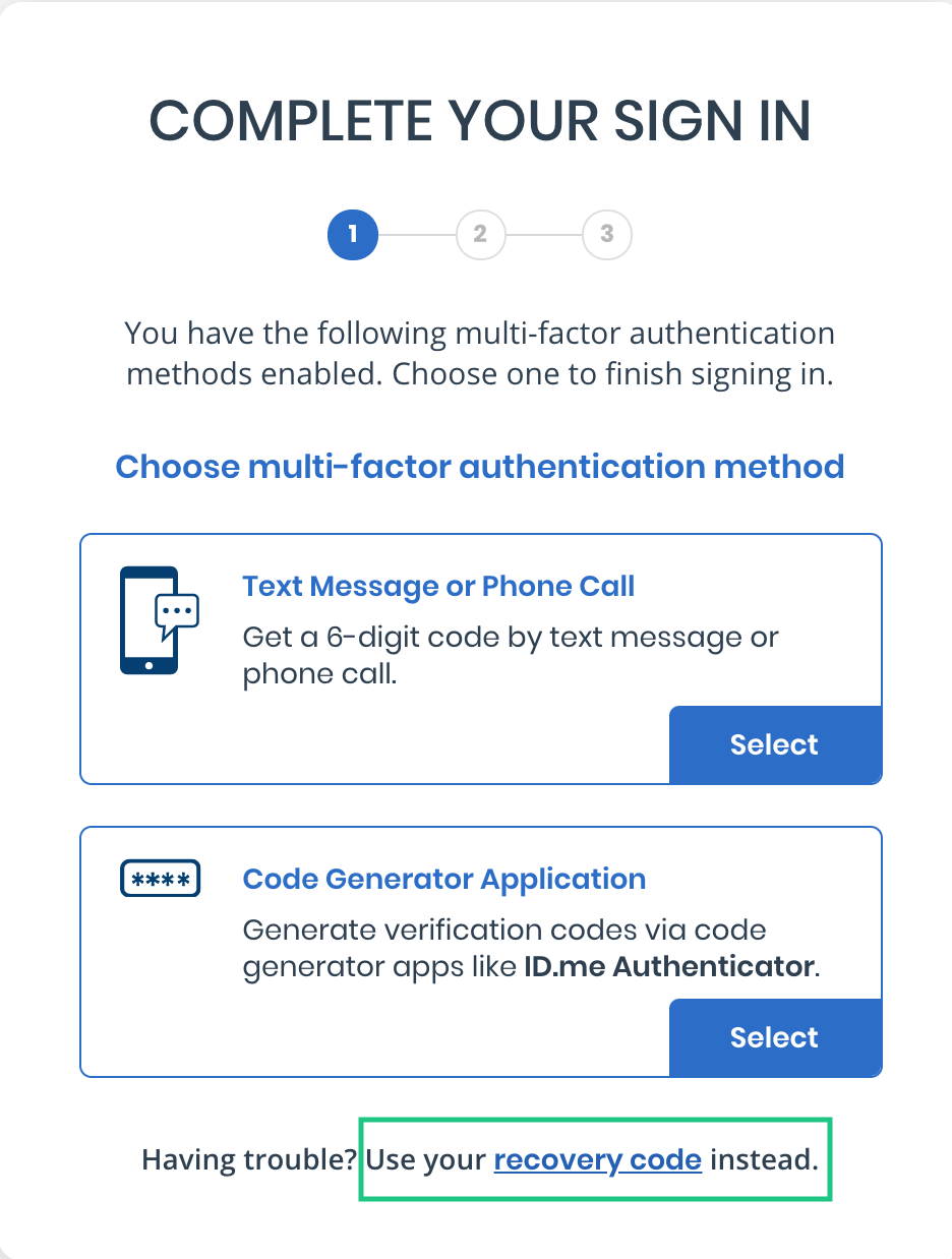 Generación del código de recuperación para la autenticación multifactor ...