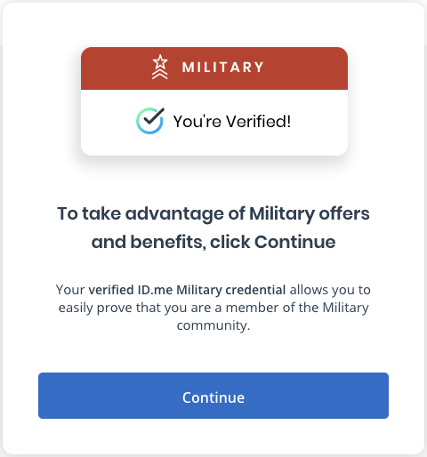Verificación de su condición de militar – ID.me Centro de Apoyo