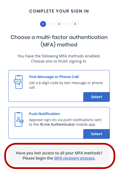 ID.me MFA recovery steps if you lost access or can’t sign in – ID.me ...